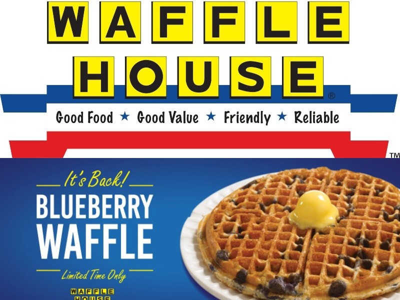Waffle House Brings Back Blueberry Waffle For National Waffle Week Waffle House Brings Back Blueberry Waffle For National Waffle Week