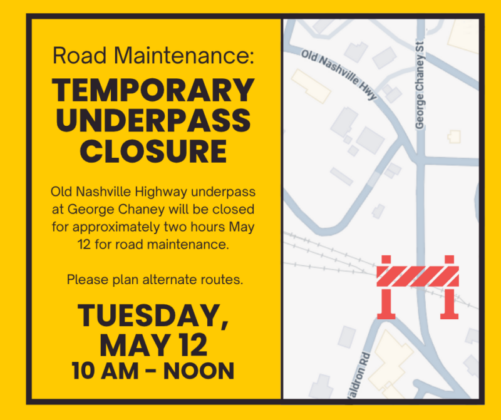 Underpass Closure Planned On Old Nashville Highway In La Vergne ...